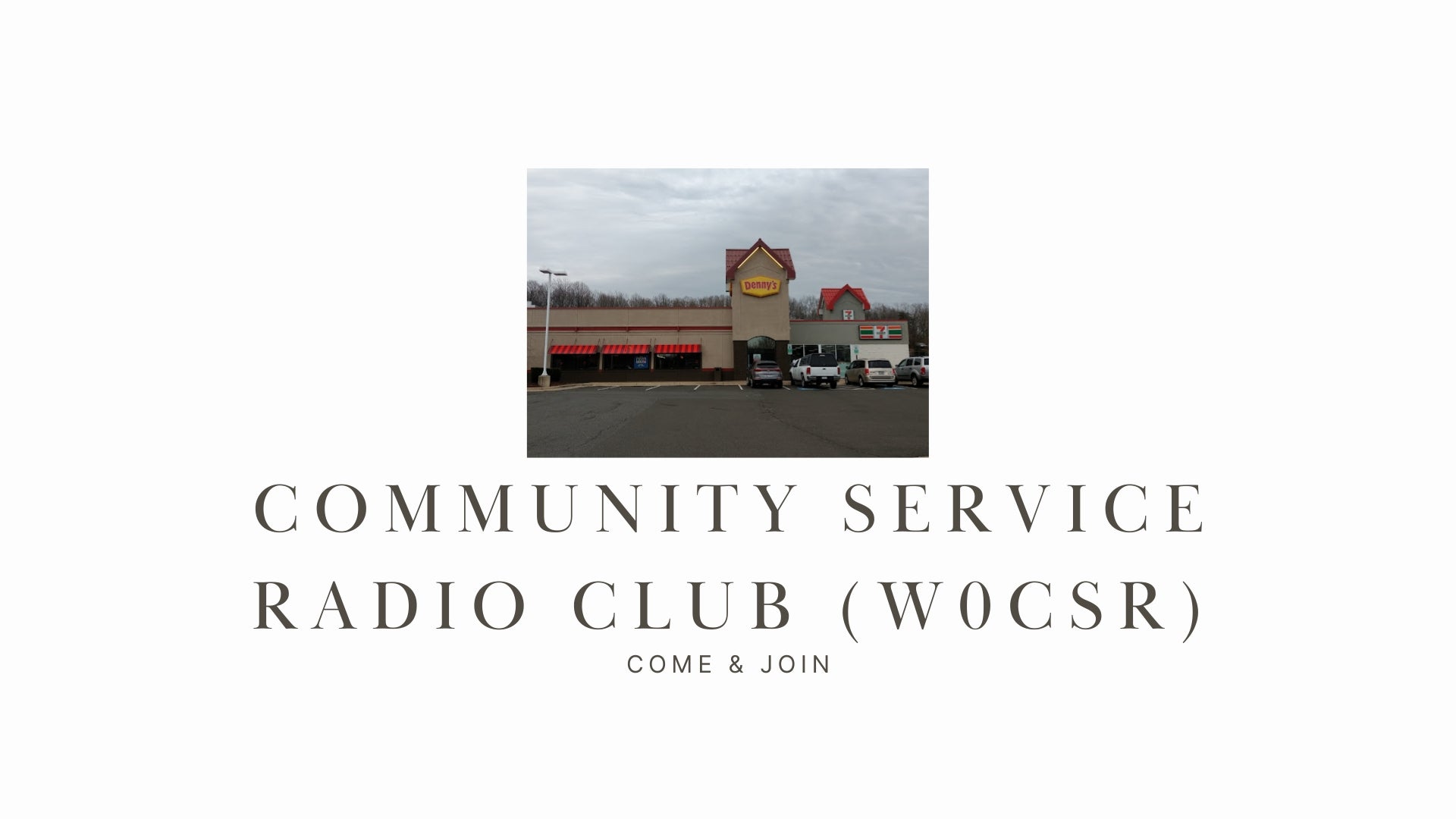 Be Part of a Service-Oriented Community: Community Service Radio Club