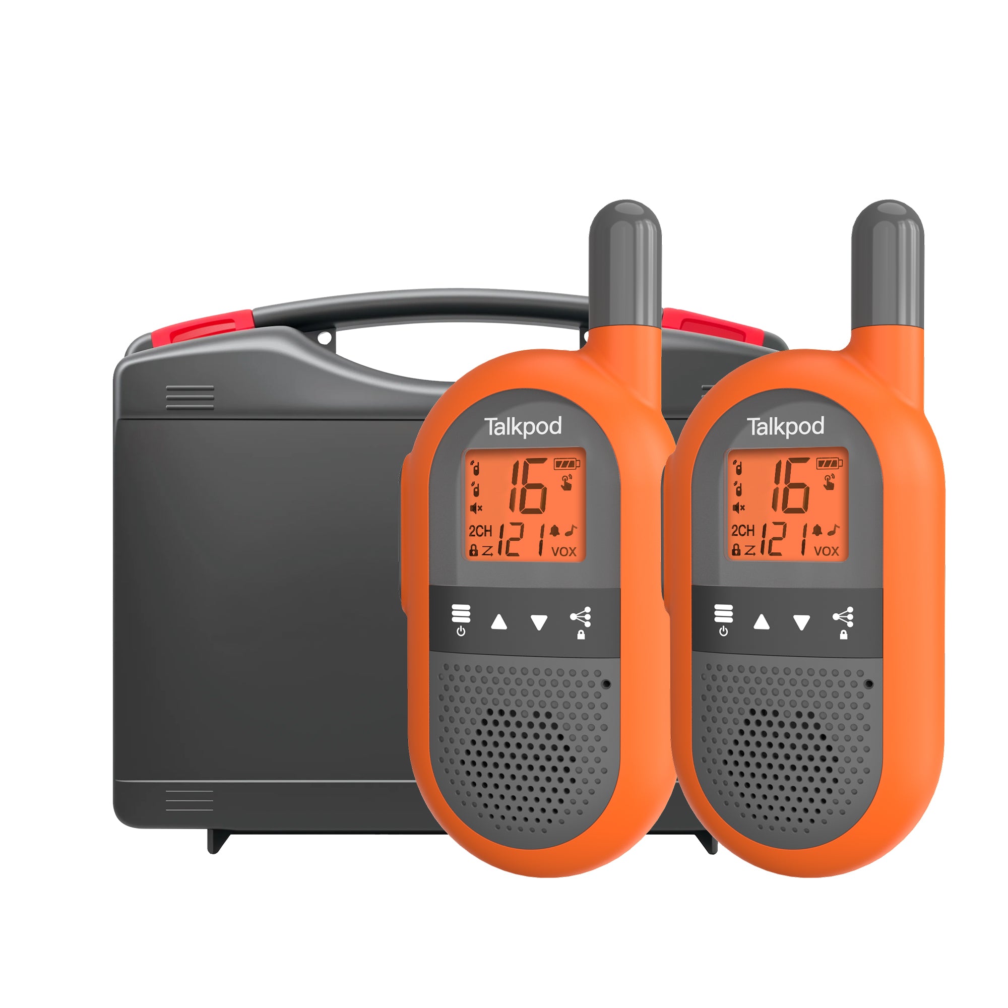 Talkpod F40 PMR446 Outdoor Walkie Talkies (Dual Pack) Orange / Green a