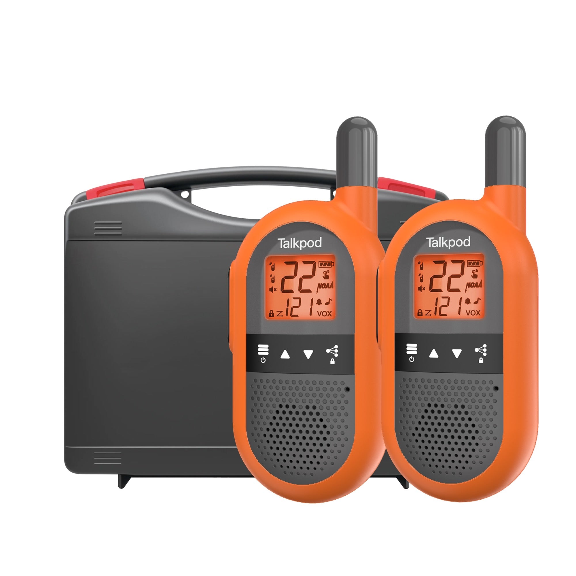 Talkpod F40 FRS Outdoor Walkie Talkies (Dual Pack) Orange / Green and